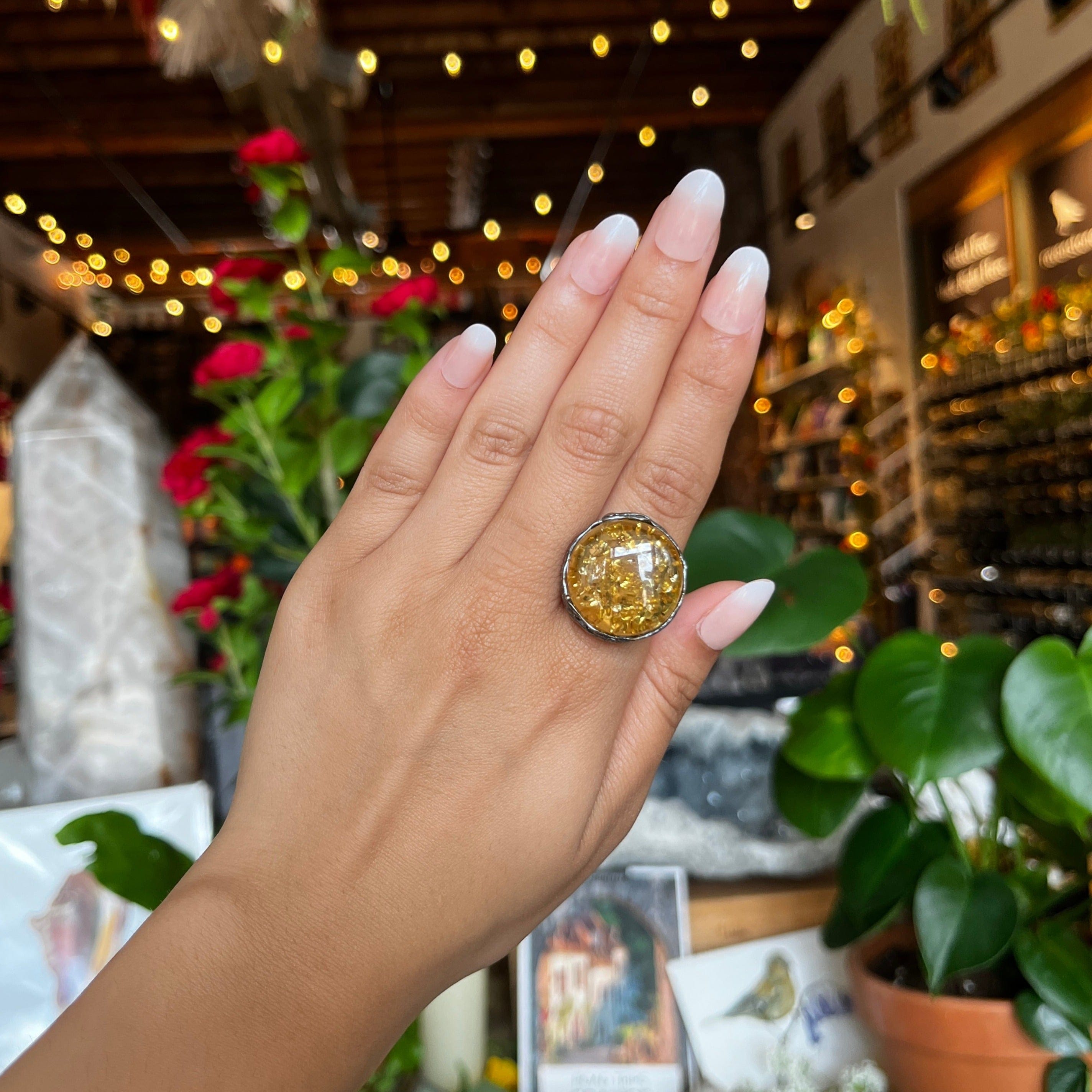 Amber Ring "Silas" - Size 8 – Ravenstone