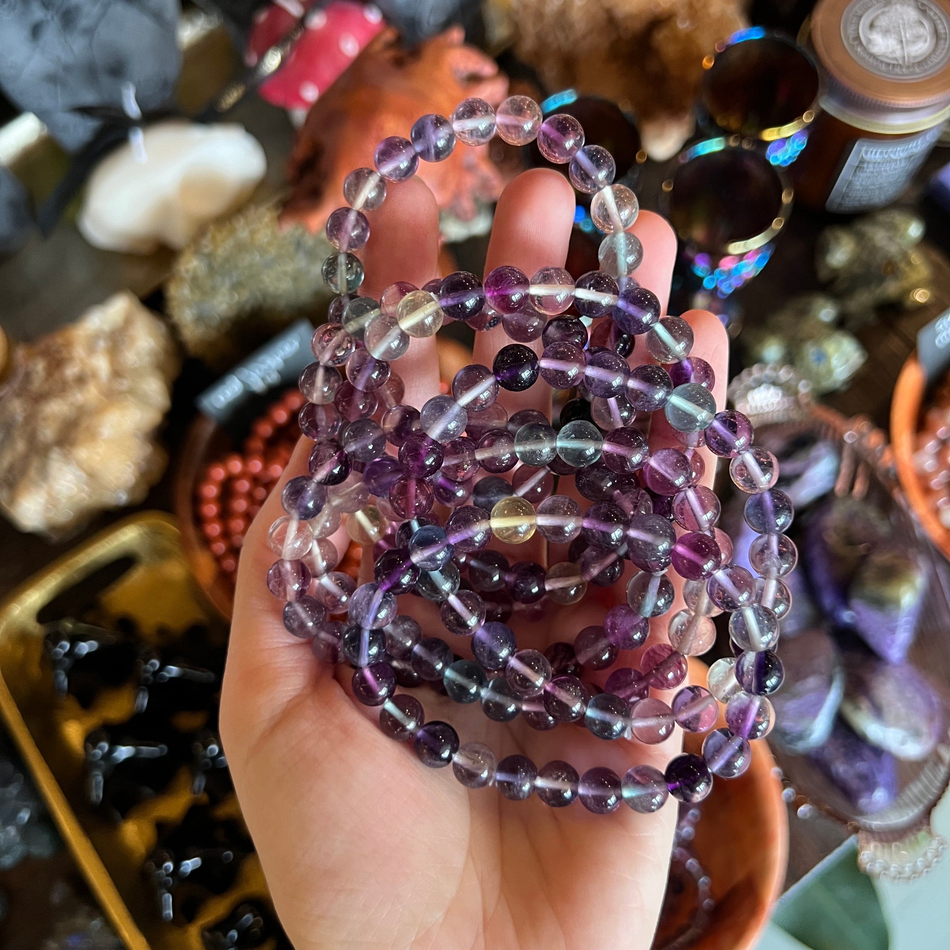 Rainbow Fluorite Stretch Bracelet
