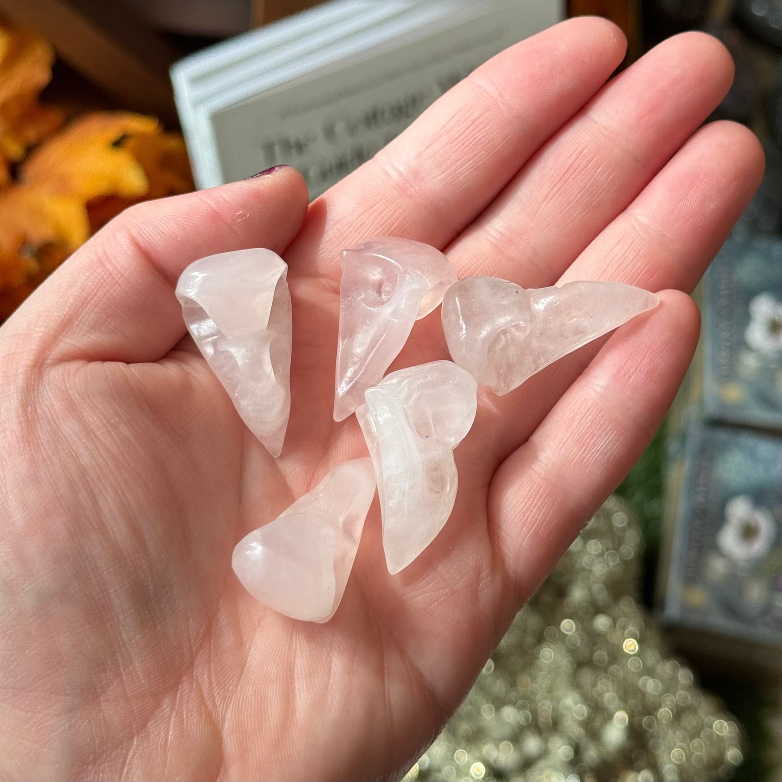 Rose Quartz Raven Skull – Ravenstone