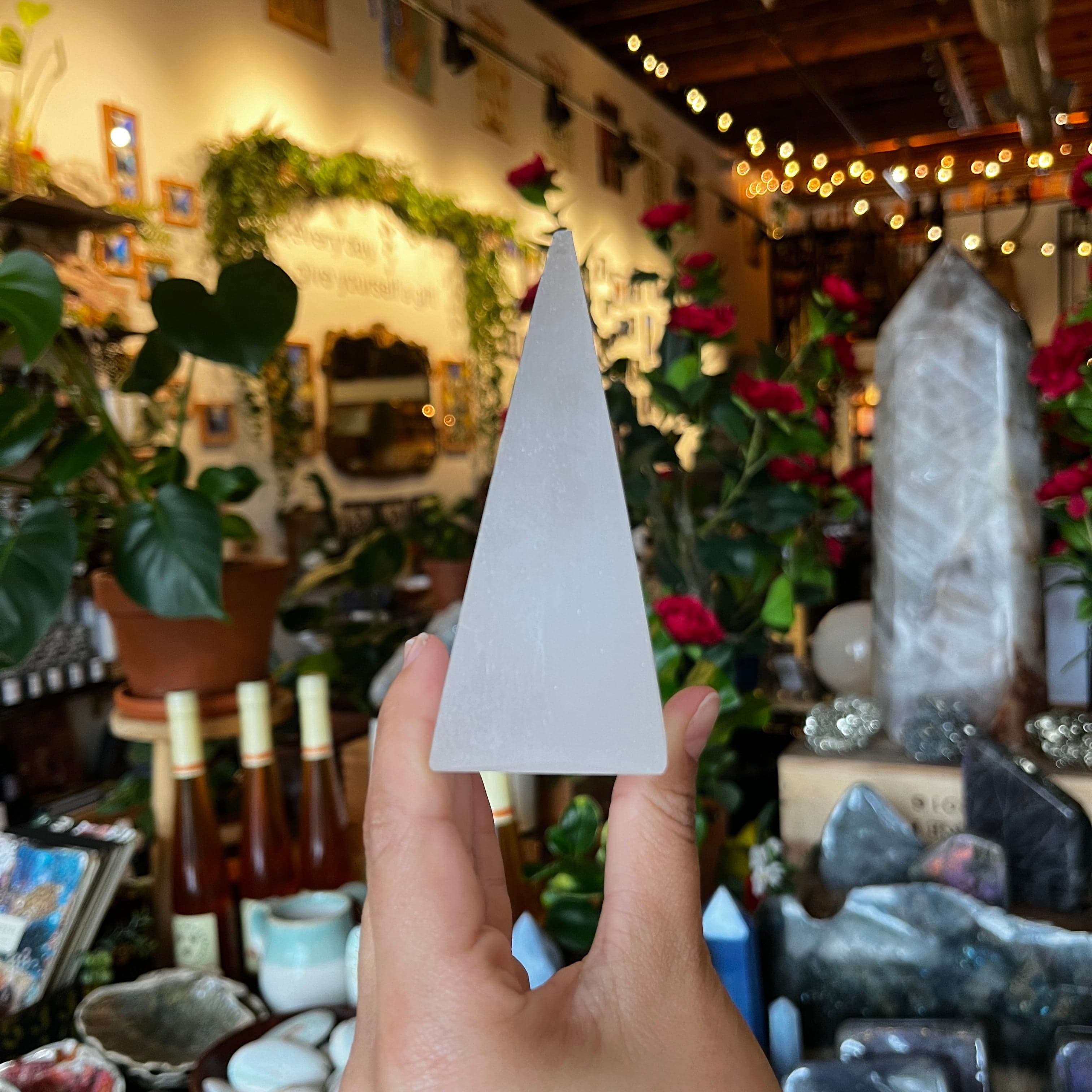 Small Selenite Pyramid – Ravenstone