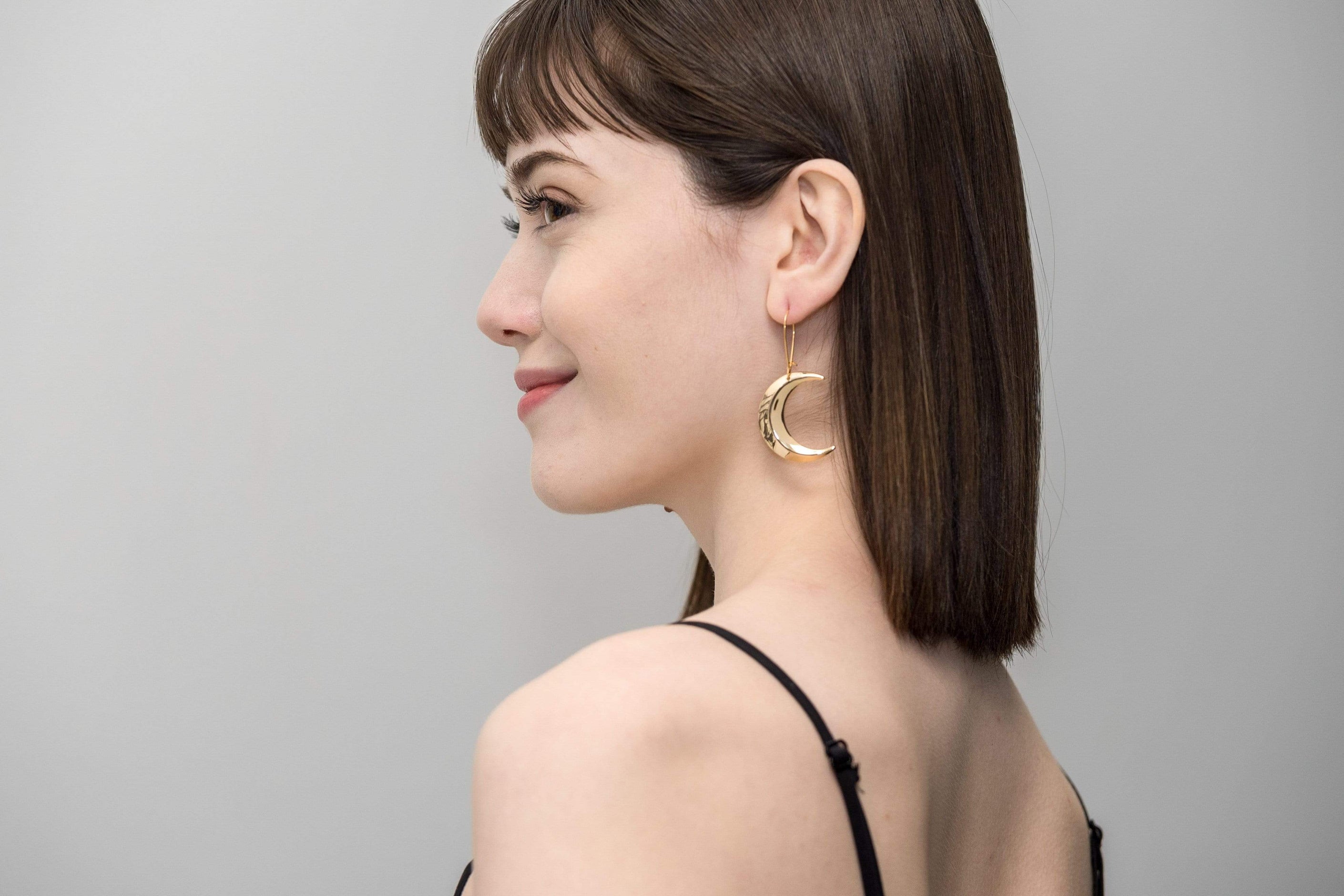 The Little Golden Sun and Moon Earrings – Ravenstone